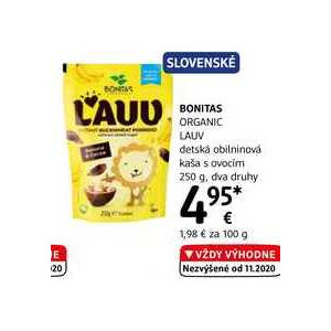 ARCHIV | BONITAS ORGANIC LAUV detská obilninová kaša s ovocím 250 g ...