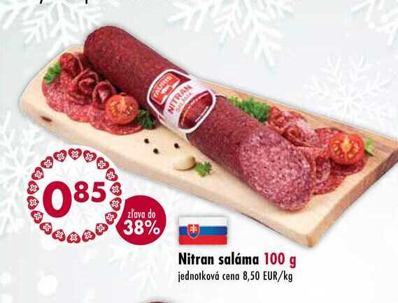 ARCHIV | Nitran saláma 100 g v akcii platné do: 1.12.2021 | Zlacnene.sk
