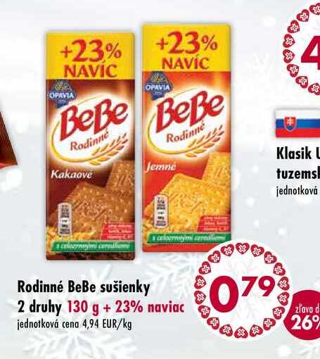 ARCHIV | Rodinné BeBe sušienky 130 g v akcii platné do: 1.12.2021 ...