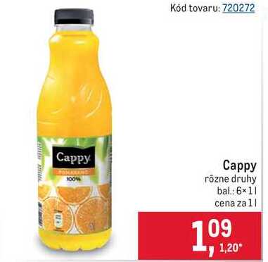 Cappy rôzne druhy 1l v akcii | Zlacnene.sk