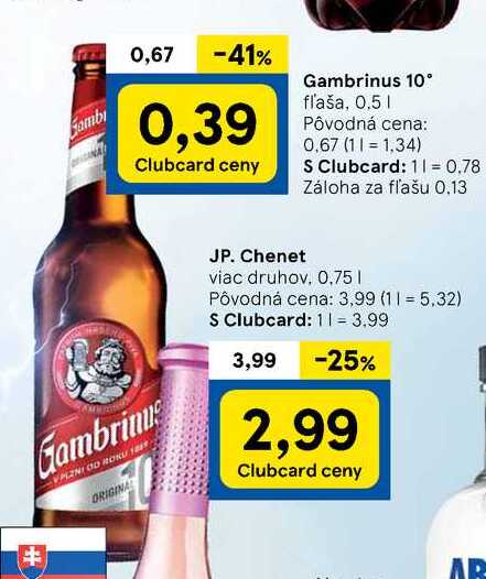 ARCHIV | Gambrinus 10 %, 0,5 l v akcii platné do: 8.2.2022 | Zlacnene.sk