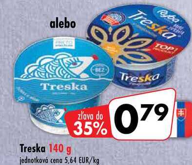 Treska 140 g v akcii | Zlacnene.sk