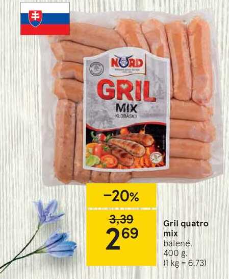 ARCHIV | Gril quatro mix, 400 g v akcii platné do: 5.4.2022 | Zlacnene.sk