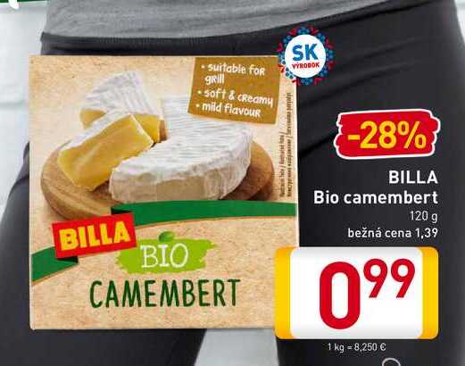 ARCHIV | BILLA BIO maslo 125 g v akcii platné do: 1.3.2022 | Zlacnene.sk