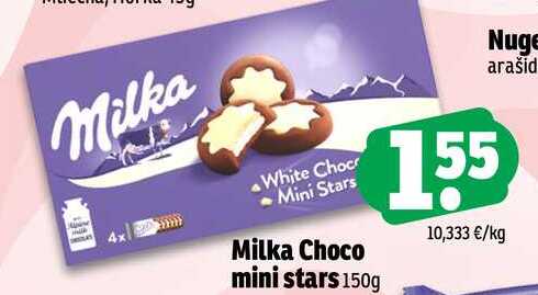 Milka Choco mini stars 150g v akcii | Zlacnene.sk