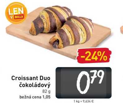Croissant Duo čokoládový 82 g v akcii | Zlacnene.sk