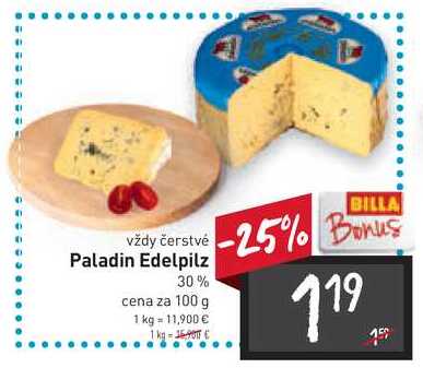 ARCHIV | Edelpilz Paladin syr 30% 100 g v akcii platné do: 3.10.2023 ...