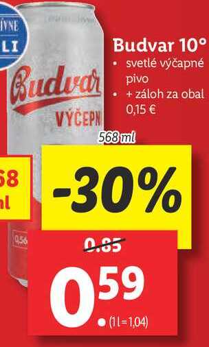 Budweiser Budvar pivo v akcii | Zlacnene.sk