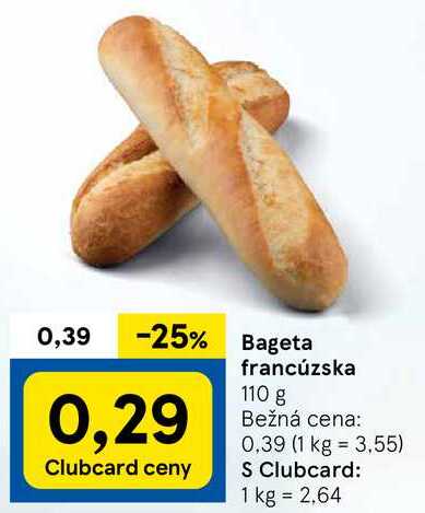 ARCHIV | Bageta francúzska, 110 g v akcii platné do: 23.1.2024 ...
