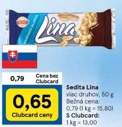 ARCHIV | Sedita Lina, 50 g v akcii platné do: 13.2.2024 | Zlacnene.sk