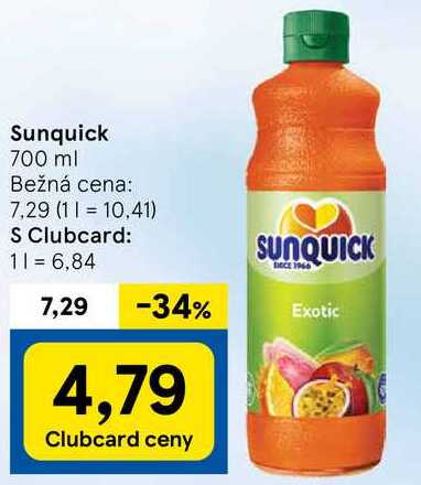 ARCHIV | Sunquick, 700 ml v akcii platné do: 5.3.2024 | Zlacnene.sk